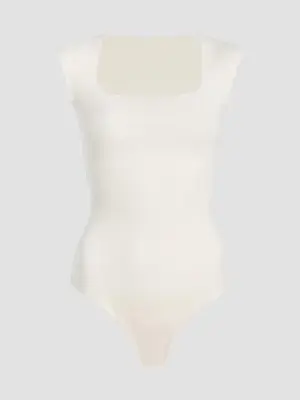 Commando Neoprene Cap-sleeve Bodysuit Ivory