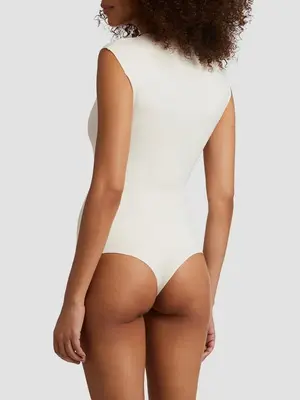 Commando Neoprene Cap-sleeve Bodysuit - Ivory