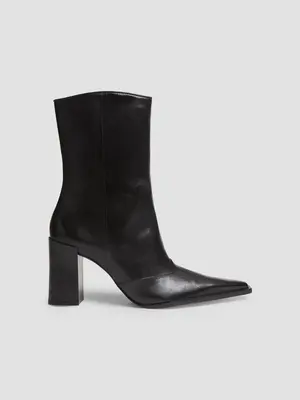 Schutz Raffaela 90mm Leather Booties - Black
