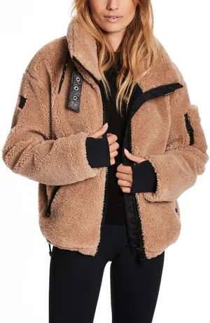 Sam. Denver Faux Shearling Jacket - Camel