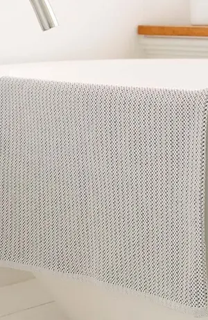 MUNGO Cotton Rib Bath & Shower Matset Of 2 - Bleach