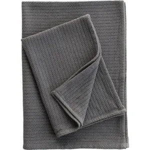 MUNGO Cotton Rib Bath & Shower Matset Of 2 Light Grey