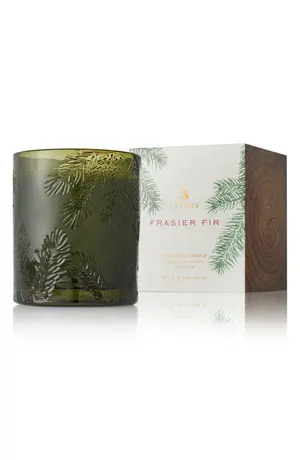 THYMES Frasier Fir Glass Jar Candle - Green