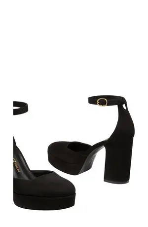 STUART WEITZMAN Dayna Platform Pump - Black Suede
