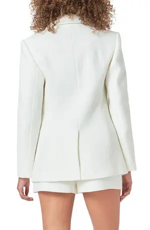 Endless Rose Tweed Double-breasted Blazer