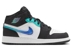 JORDAN 1 Mid Se Formula 23 Pack Sneakers - Black/white/hyper Jade