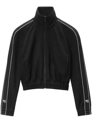Alexander Wang Cropped Logo Webbing Tape Track Jacket