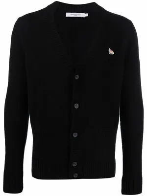 Maison Kitsuné Baby Fox Patch Cosy Cardigan - Black