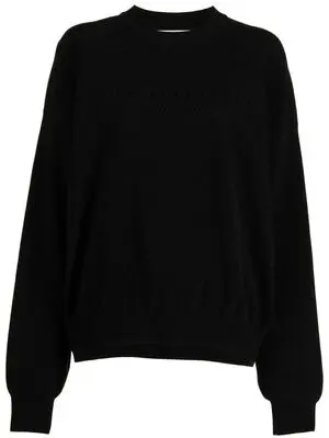 Alexander Wang Embossed Logo Ribbed Pullover