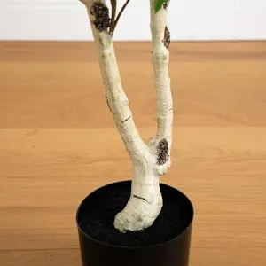 NEARLY NATURAL 5' Artificial Birch Tree With Real Touch Leaves