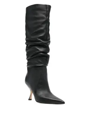 Michael Kors 90mm Draped Leather Boots