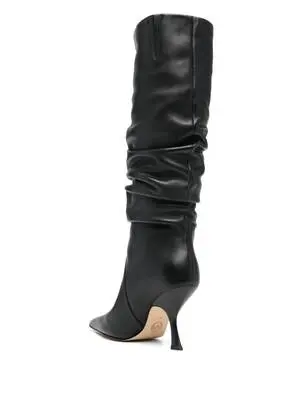 Michael Kors 90mm Draped Leather Boots