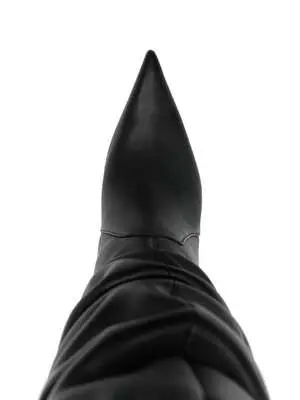 Michael Kors 90mm Draped Leather Boots