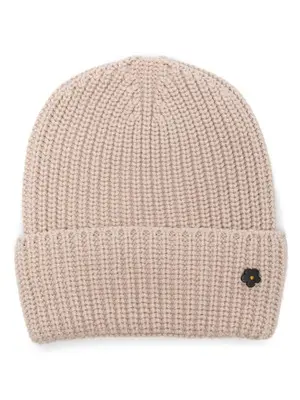A PAPER KID A Paper Kid Ribbed Beanie Neutrals
