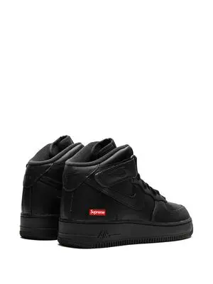 Nike X Supreme Air Force 1 Mid Sneakers - Black