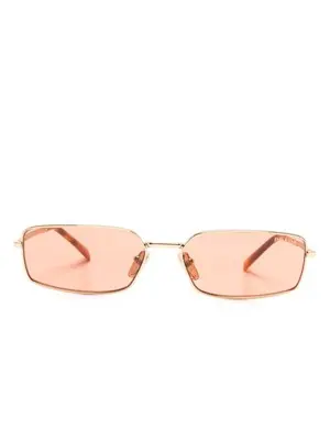 Prada Rectangle-frame Sunglasses - Gold