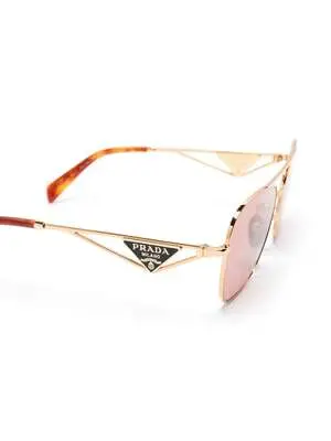 Prada Triangle-logo Aviator Sunglasses