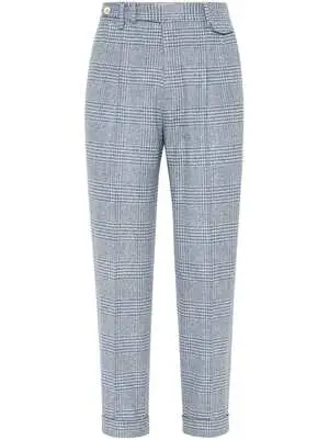 Brunello Cucinelli Check-pattern Trousers