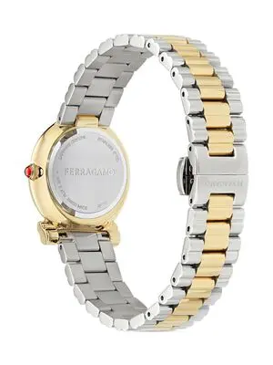 FERRAGAMO Gancini Twisted 28mm Watch - Silver
