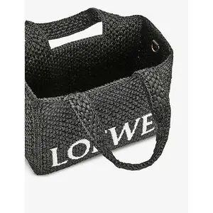 Loewe X Paula's Ibiza Small Raffia Tote Bag - Black