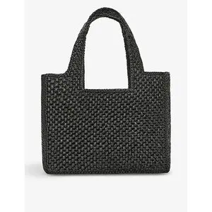 Loewe X Paula's Ibiza Small Raffia Tote Bag - Black