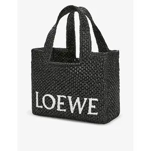 Loewe X Paula's Ibiza Small Raffia Tote Bag - Black