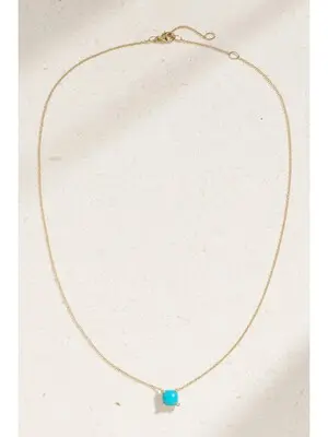 David Yurman Petite Châtelaine 18-karat Turquoise And Diamond Necklace