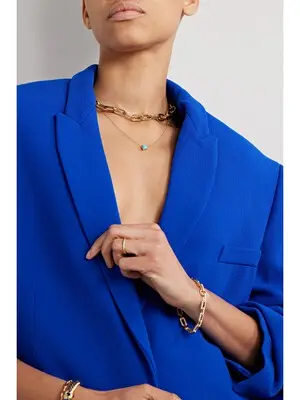 David Yurman Petite Châtelaine 18-karat Turquoise And Diamond Necklace
