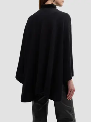 Sofia Cashmere Lace-trim Cashmere Knit Cape