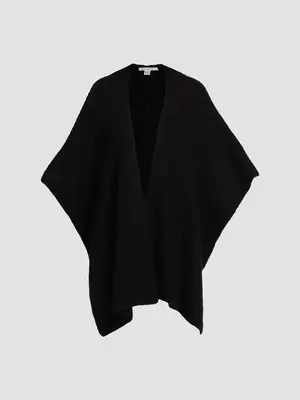 Sofia Cashmere Cashmere-silk Chunky Knit Cape - Black