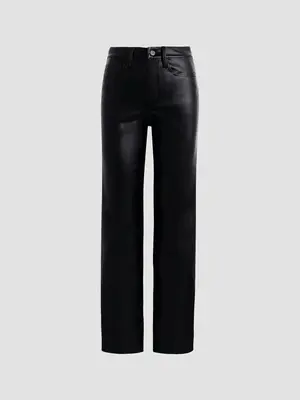 Joe's Jeans Margot Faux Leather High-rise Straight-leg Pants - Black