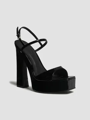 Schutz Arlene 152mm Patent Leather Platform Sandals