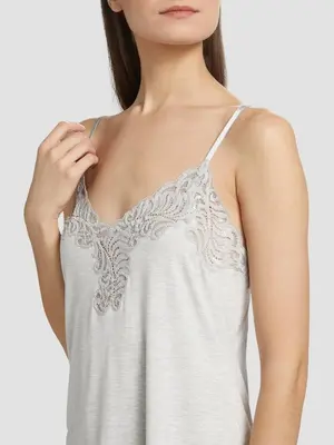 Natori Glamour Lace-trim Lounge Set
