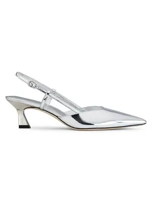 STUART WEITZMAN Vinnie 50mm Metallic Patent Leather Pumps