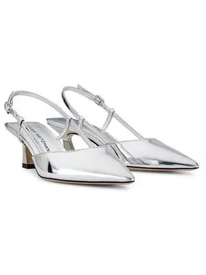 STUART WEITZMAN Vinnie 50mm Metallic Patent Leather Pumps