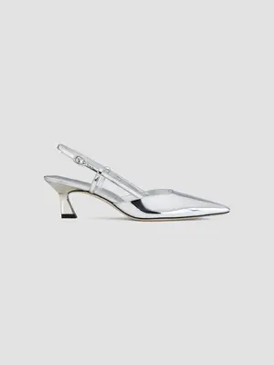 STUART WEITZMAN Vinnie 50mm Metallic Patent Leather Pumps