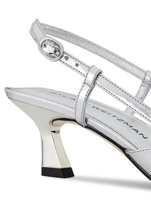 STUART WEITZMAN Vinnie 50mm Metallic Patent Leather Pumps
