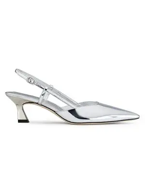 STUART WEITZMAN Vinnie 50mm Metallic Patent Leather Pumps