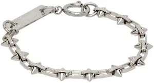 IN GOLD WE TRUST PARIS IN GOLD WE TRUST PARIS Silver Thin Spike Bracelet - Palladium