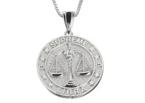 Supreme Jacob&co Libra Zodiac Pendant - Sterling Silver