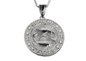 Supreme Jacob&co. Pisces Zodiac Pendant - Sterling Silver
