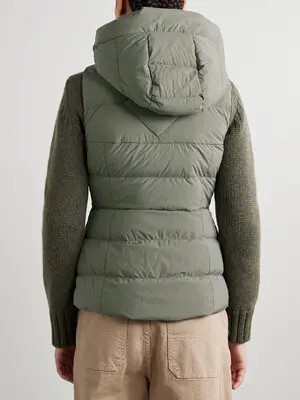 Canada Goose Clair Hooded Padded Down Vest - Green