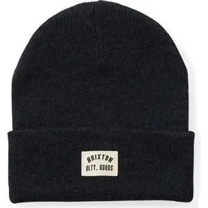 Brixton Woodburn Watch Cap Beanie - Washed Black
