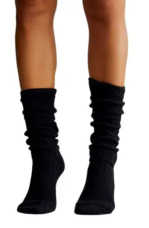 Free People Staple Slouch Socks - Black