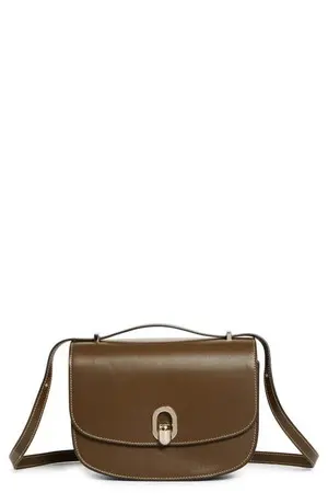 Savette Tondo 22 Leather Crossbody Bag - Mink