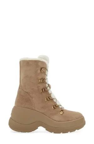 Moncler Resile Trek Faux Shearling Trim Bootie