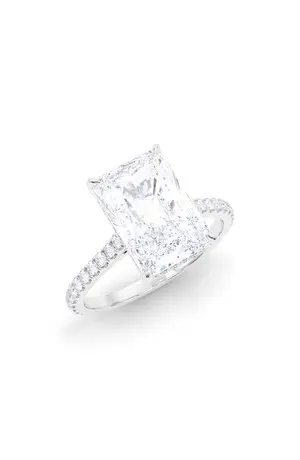 HAUTECARAT Radiant Cut Pavé Diamond Ring - 2.00 Ctw 18k White Gold