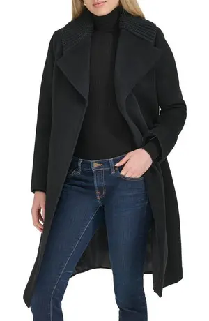 Cole Haan Shawl Lapel Wool-blend Coat