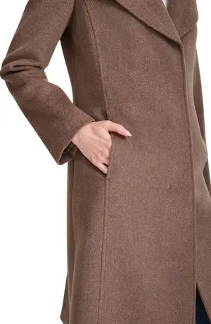 Cole Haan Shawl Lapel Wool-blend Coat