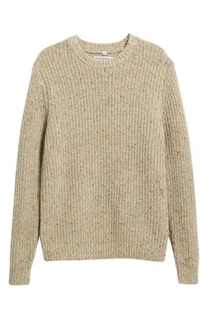 SCHOTT Donegal Wool-blend Crewneck Sweater - Tan